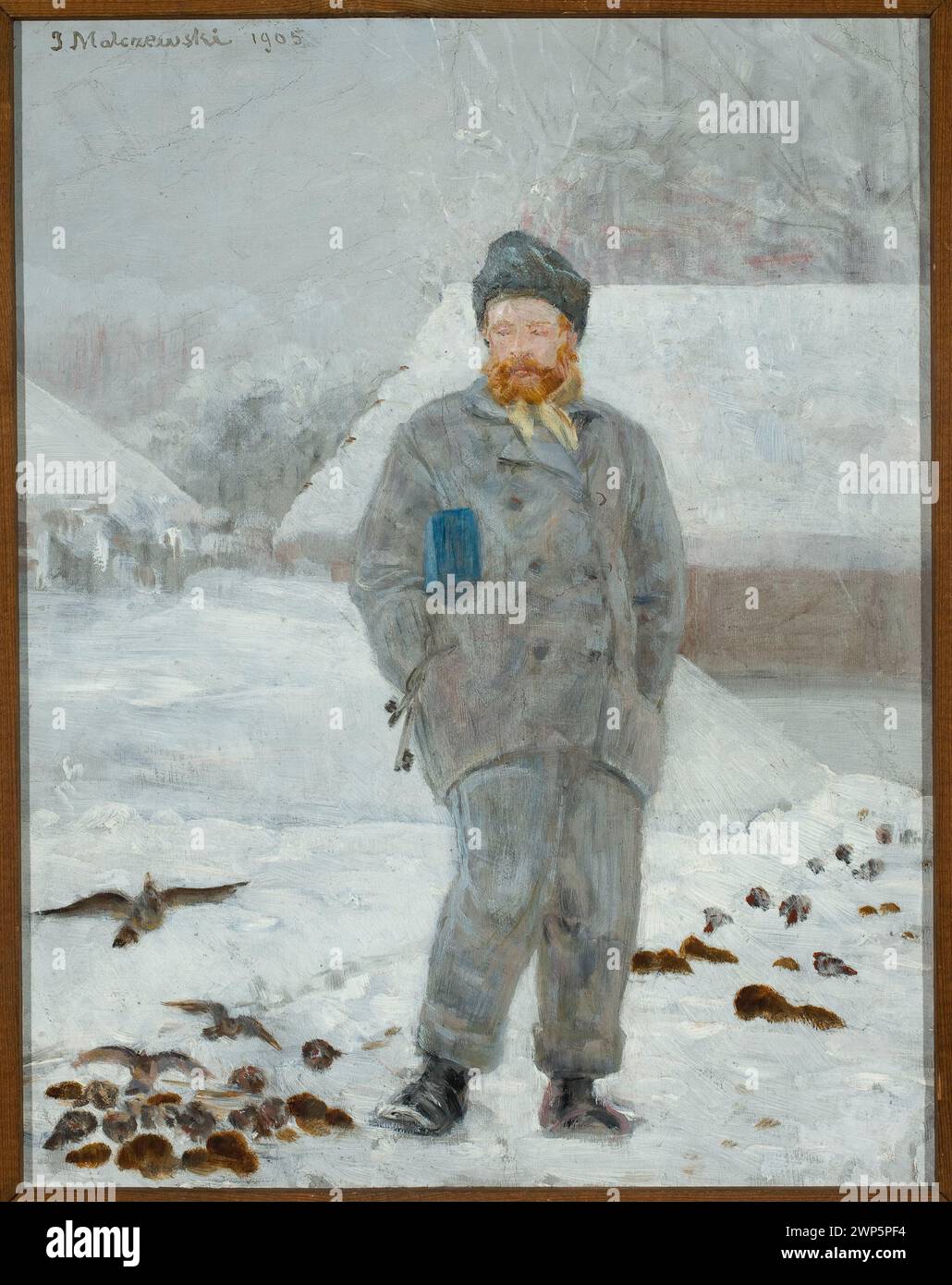 Portrait of Adolf Dygasi with birds; Malczewski, Jacek (1854-1929 ...