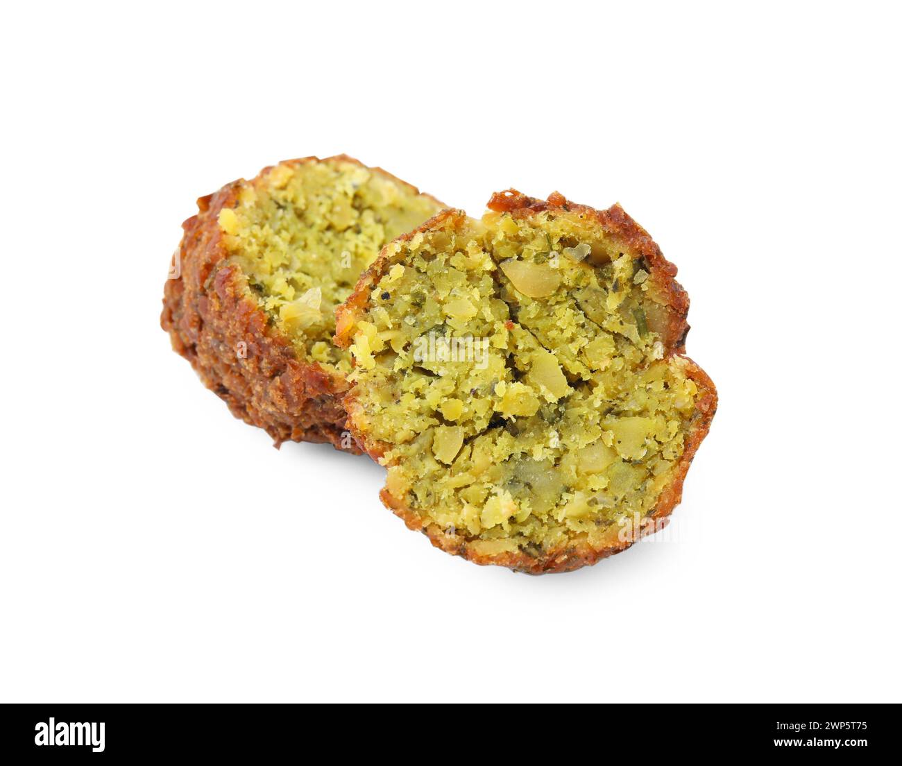 Delicious fried falafel ball isolated on white Stock Photo - Alamy