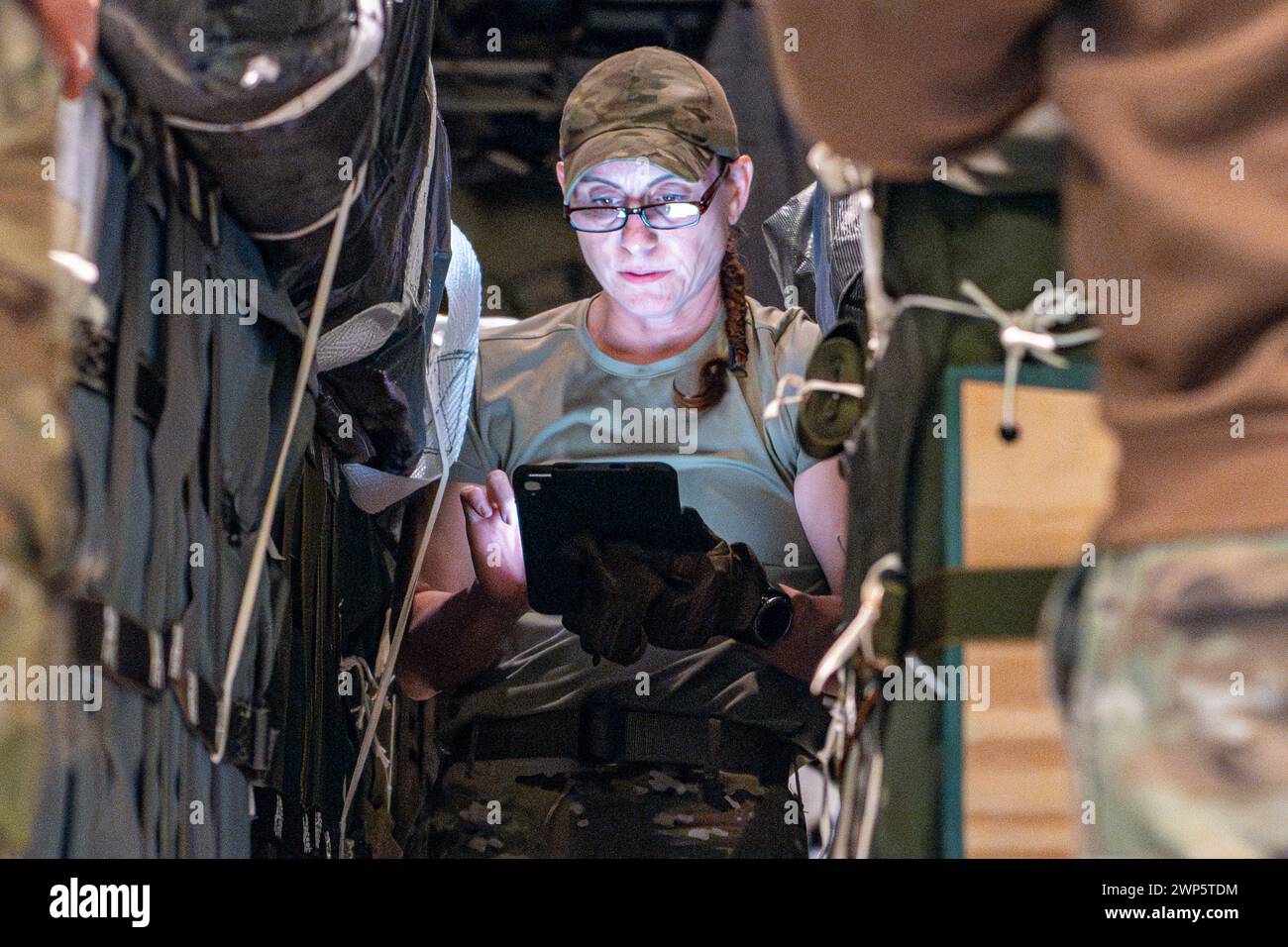 Washington, United States. 04th Mar, 2024. A U.S. Air Force loadmaster ...