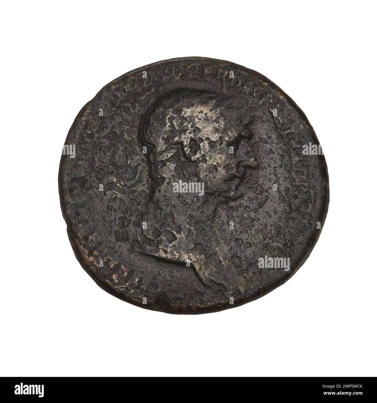 AS coin issued 116–117 featuring steps, busts, trophies, and laurel ...