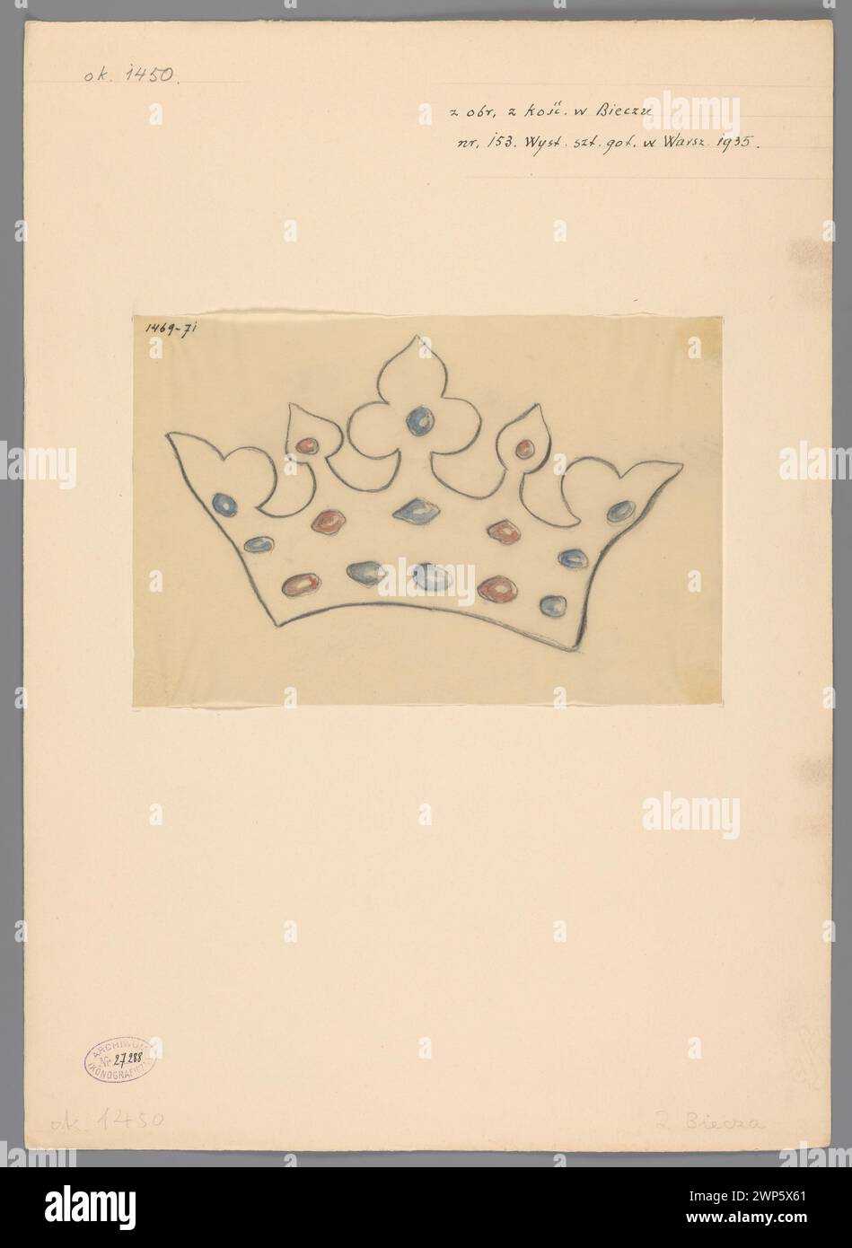 The crown presented in the painting with a church in Biecz, exhibited ...