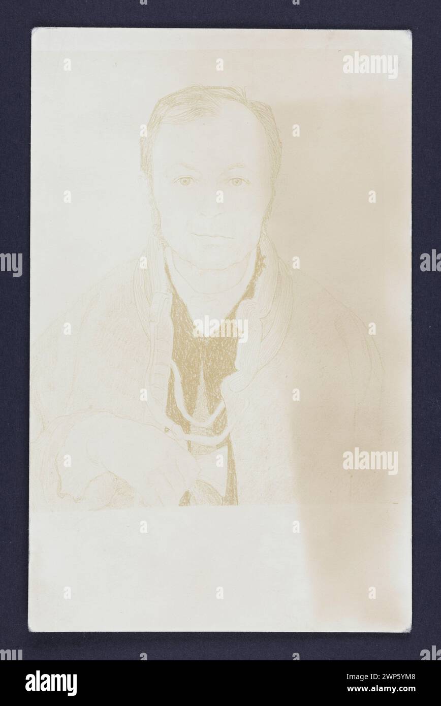 Portrait of M. Czyzna captured by Jan Rembowski around 1920, showing a ...