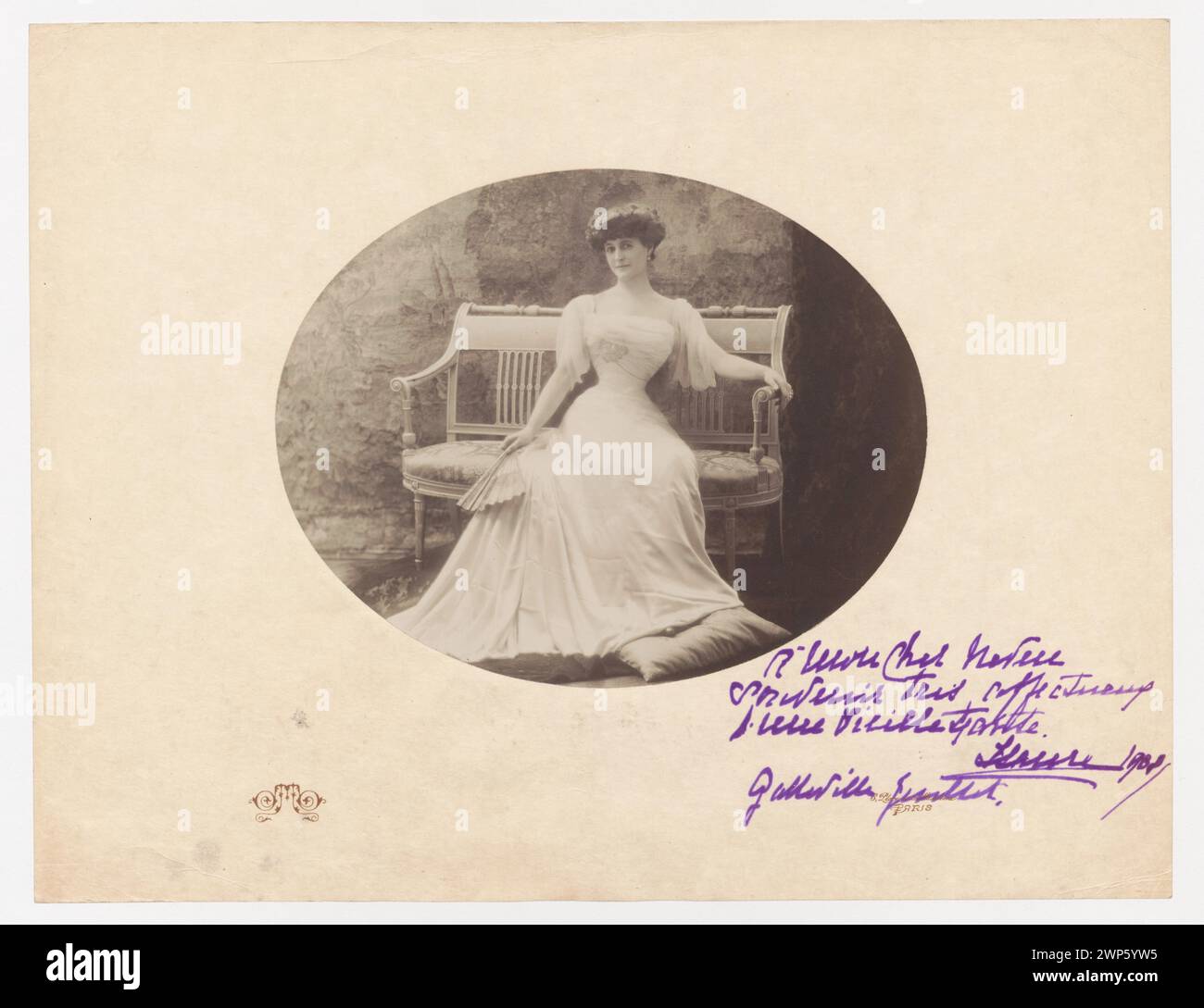 Portrait of a woman (the whole character sitting on the couch ...