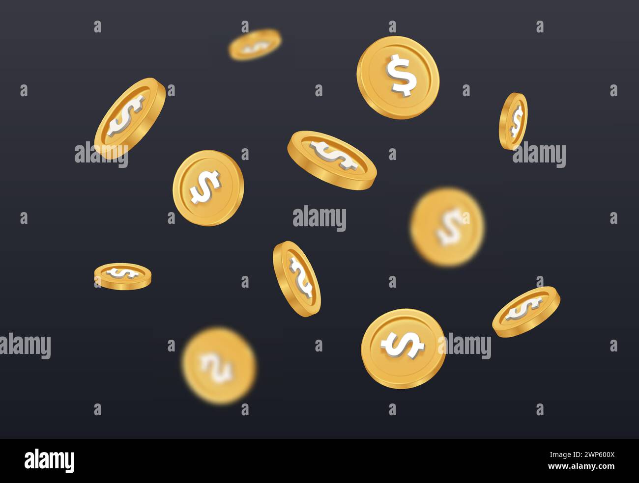 3D coins flying vector Stock Vector Image & Art - Alamy