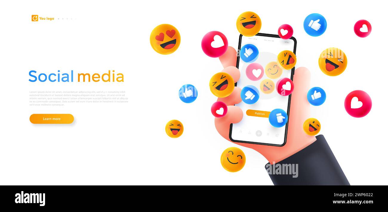 Vector likes notification icon Stock Vector Images - Alamy