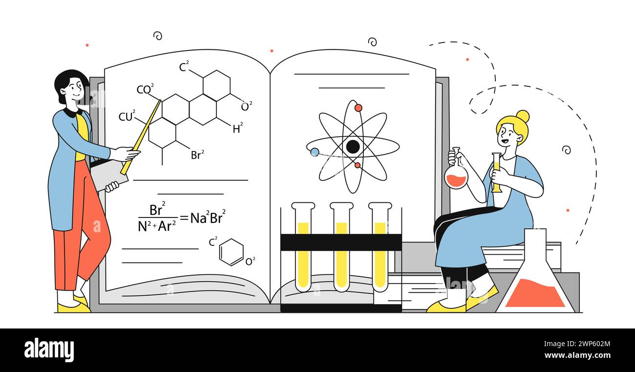 Chemistry studying vector simple Stock Vector Image & Art - Alamy