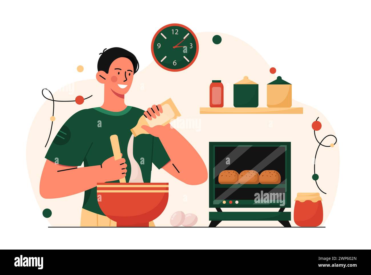 Bake bread vector concept Stock Vector Image & Art - Alamy