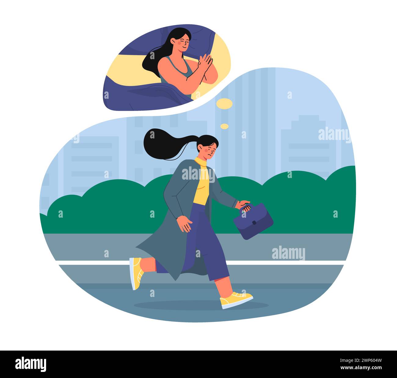 Woman dreams about sleep vector Stock Vector Image & Art - Alamy