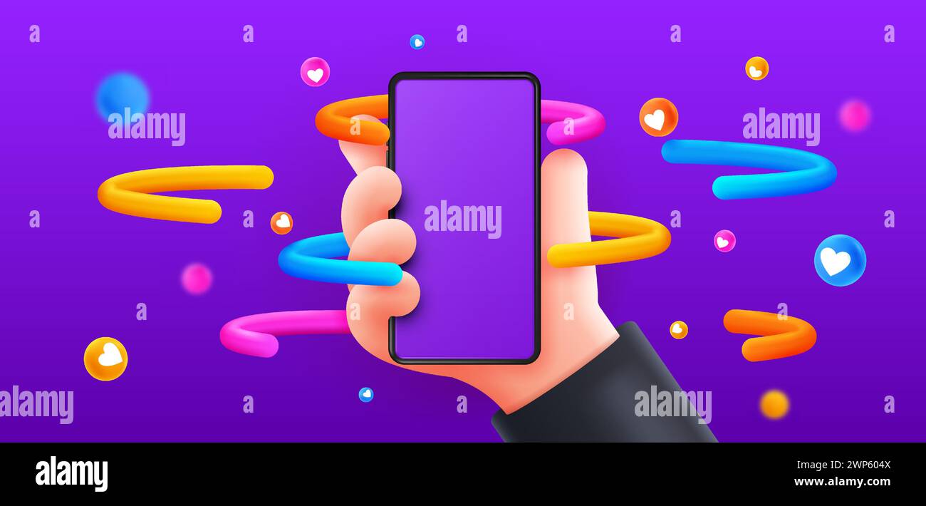 3D phone abstract figure vector Stock Vector Image & Art - Alamy