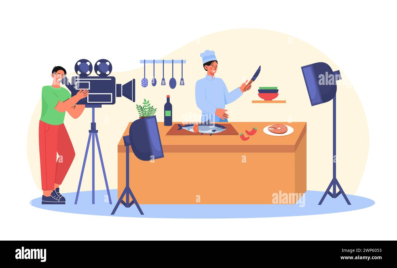 Cooking show vector concept Stock Vector Image & Art - Alamy