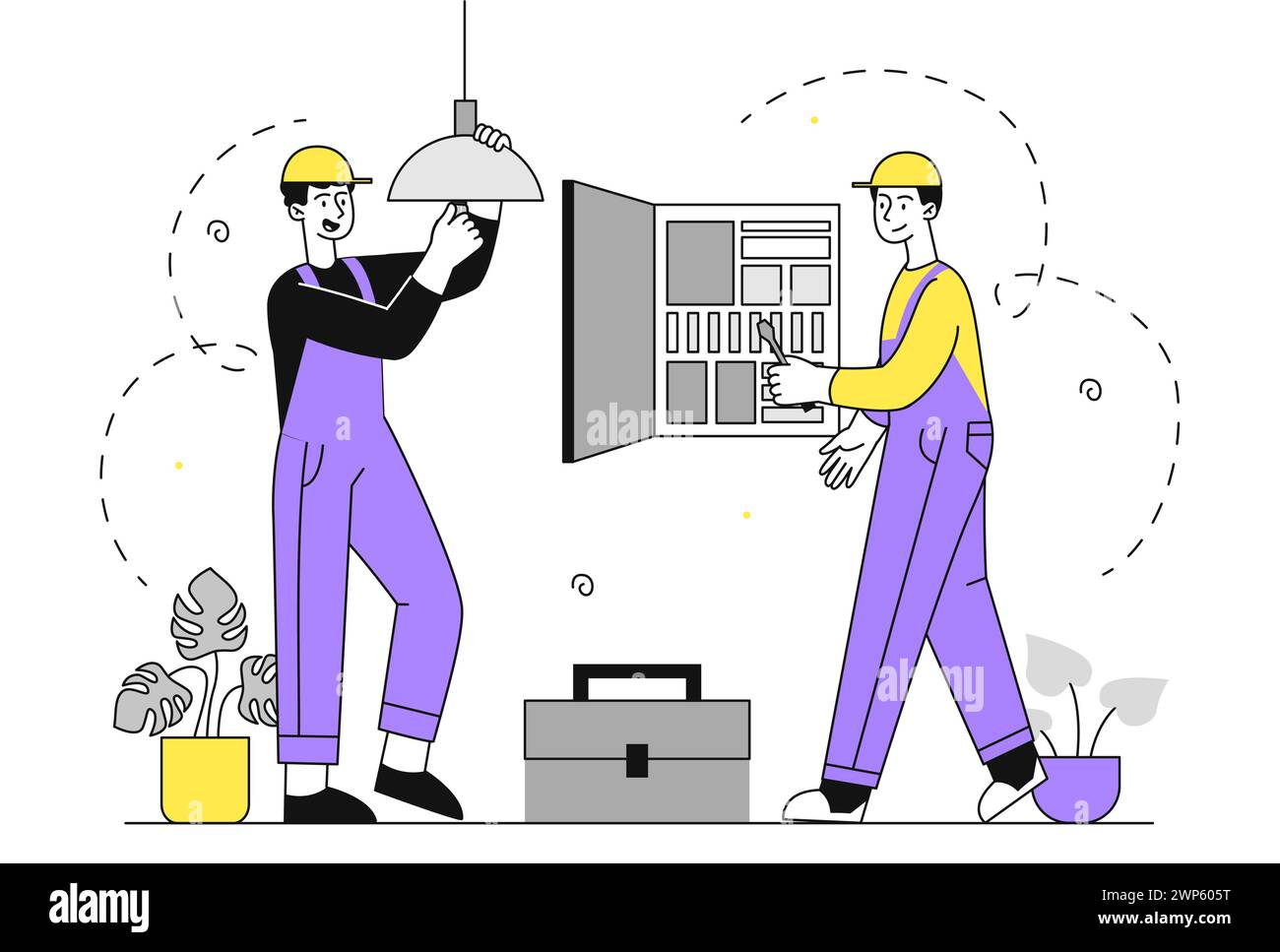 Work with electricity vector simple Stock Vector Image & Art - Alamy