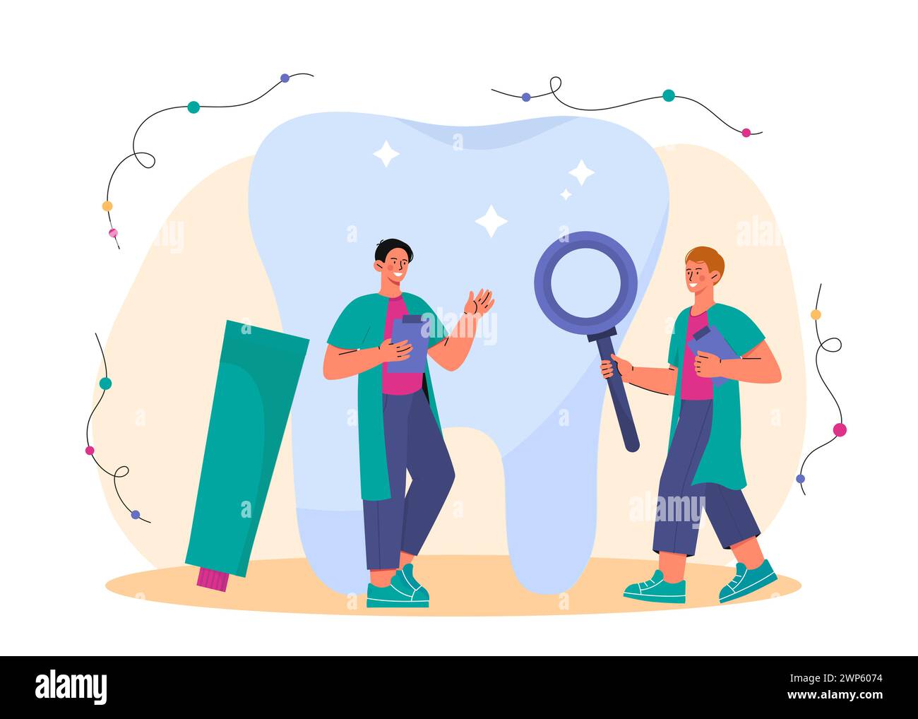 Dentist examination of tooth vector Stock Vector Image & Art - Alamy