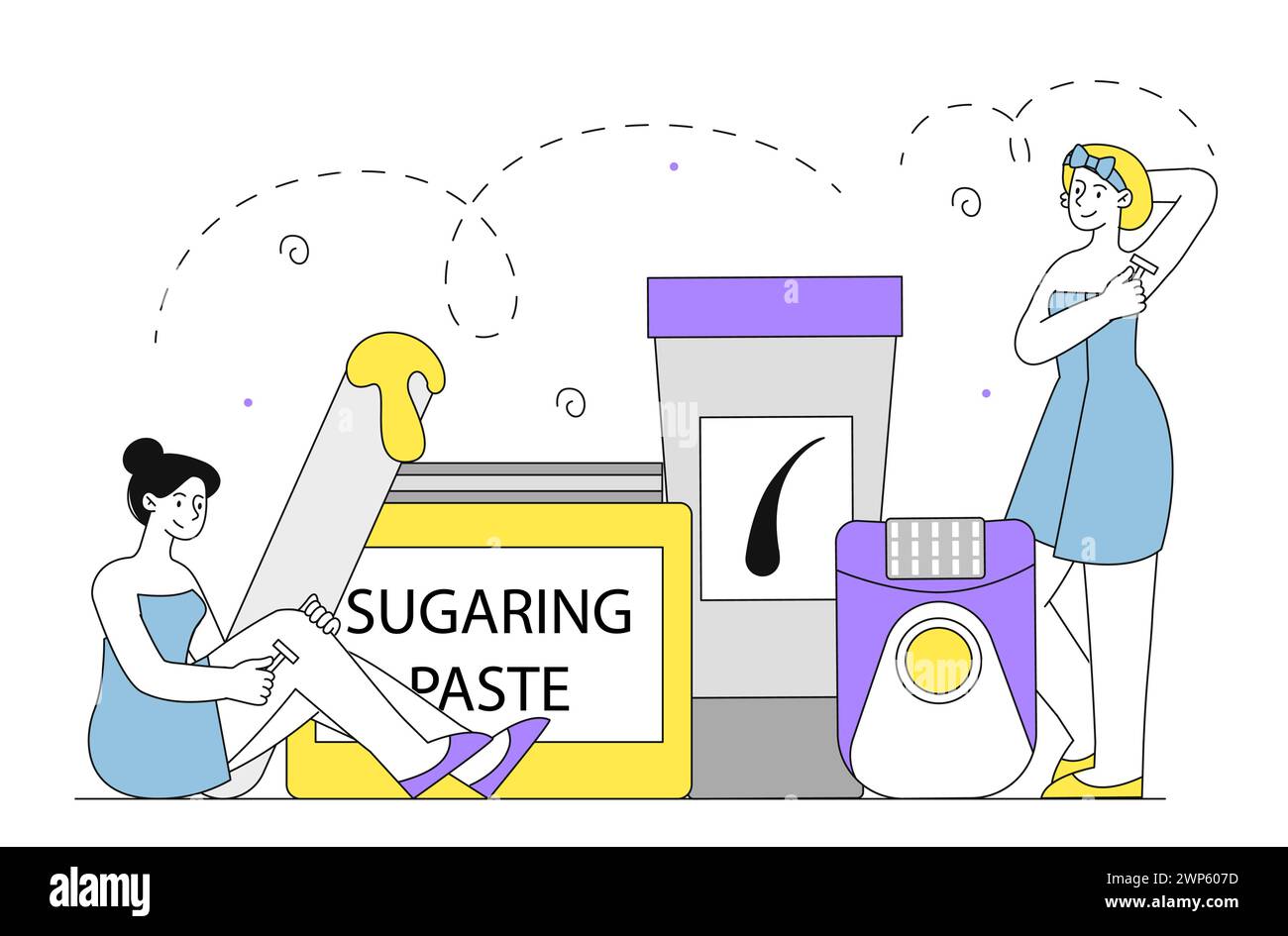 Hair removal vector doodle Stock Vector Image & Art - Alamy