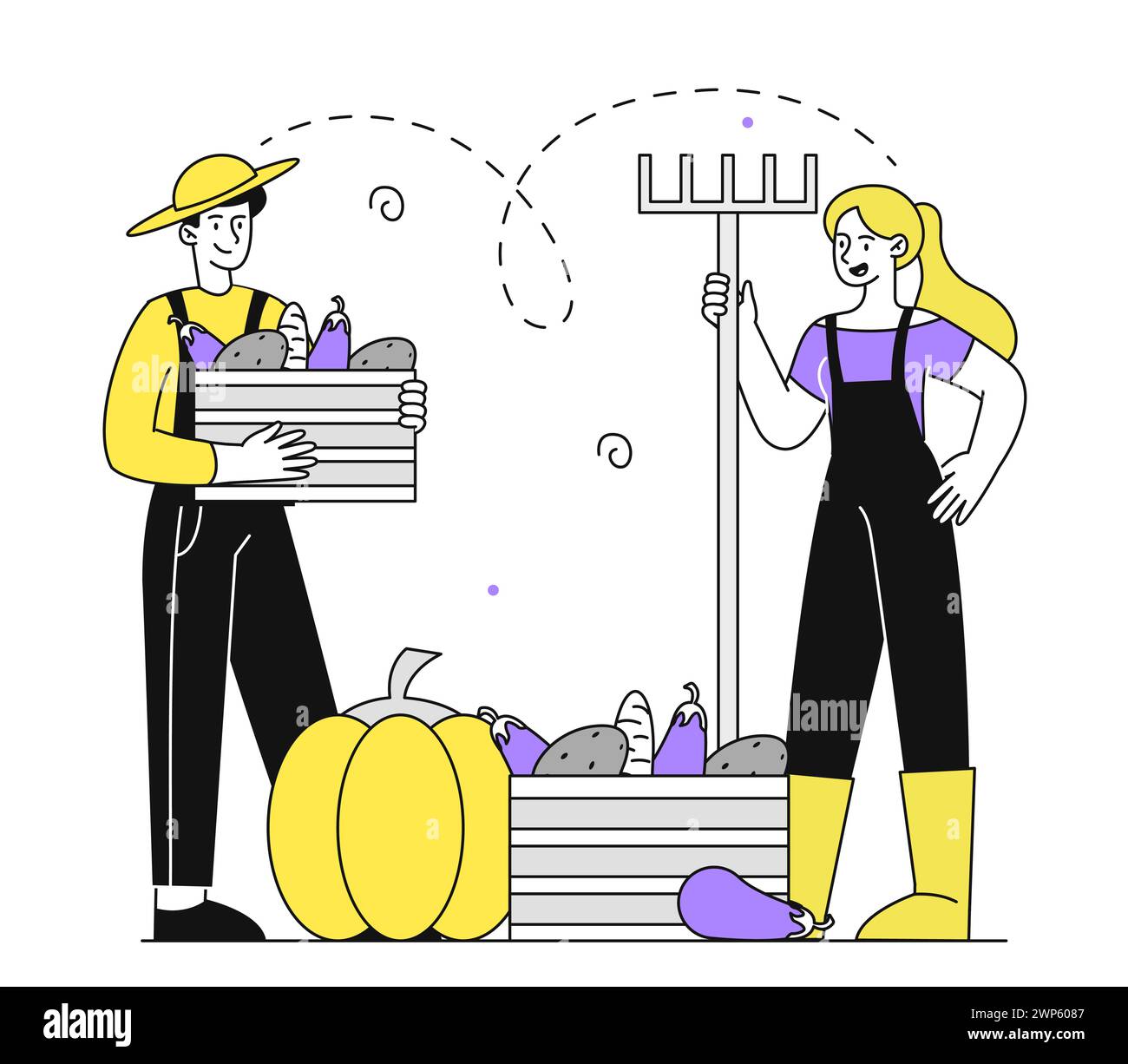 Farm vegetables vector simple Stock Vector Image & Art - Alamy