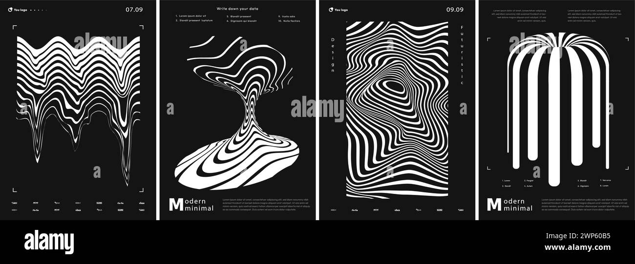 Futuristic posters vector set Stock Vector Image & Art - Alamy