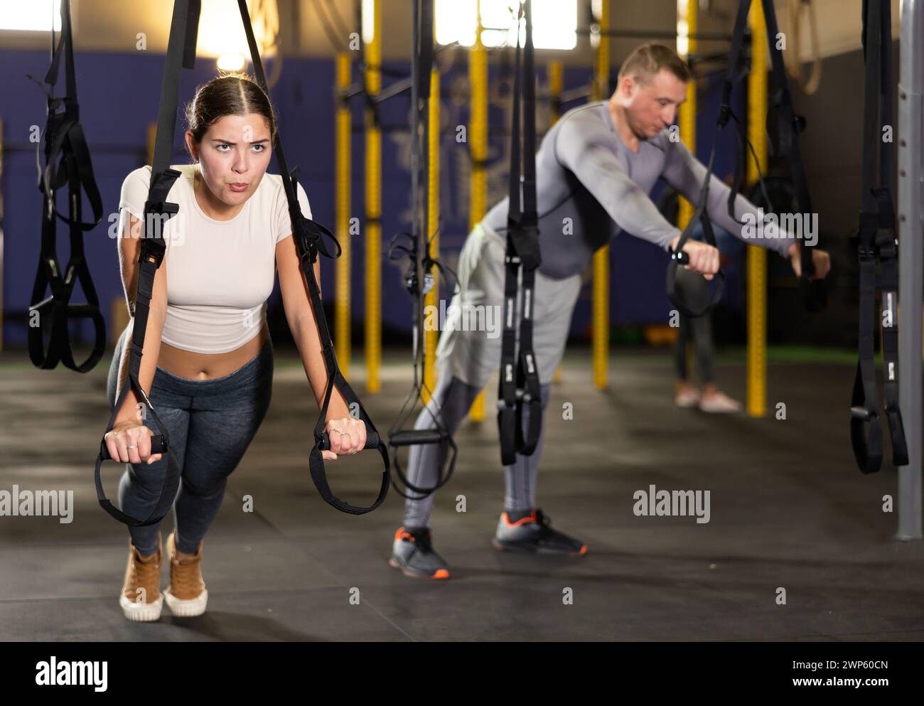Female gymnast rings hi-res stock photography and images - Alamy