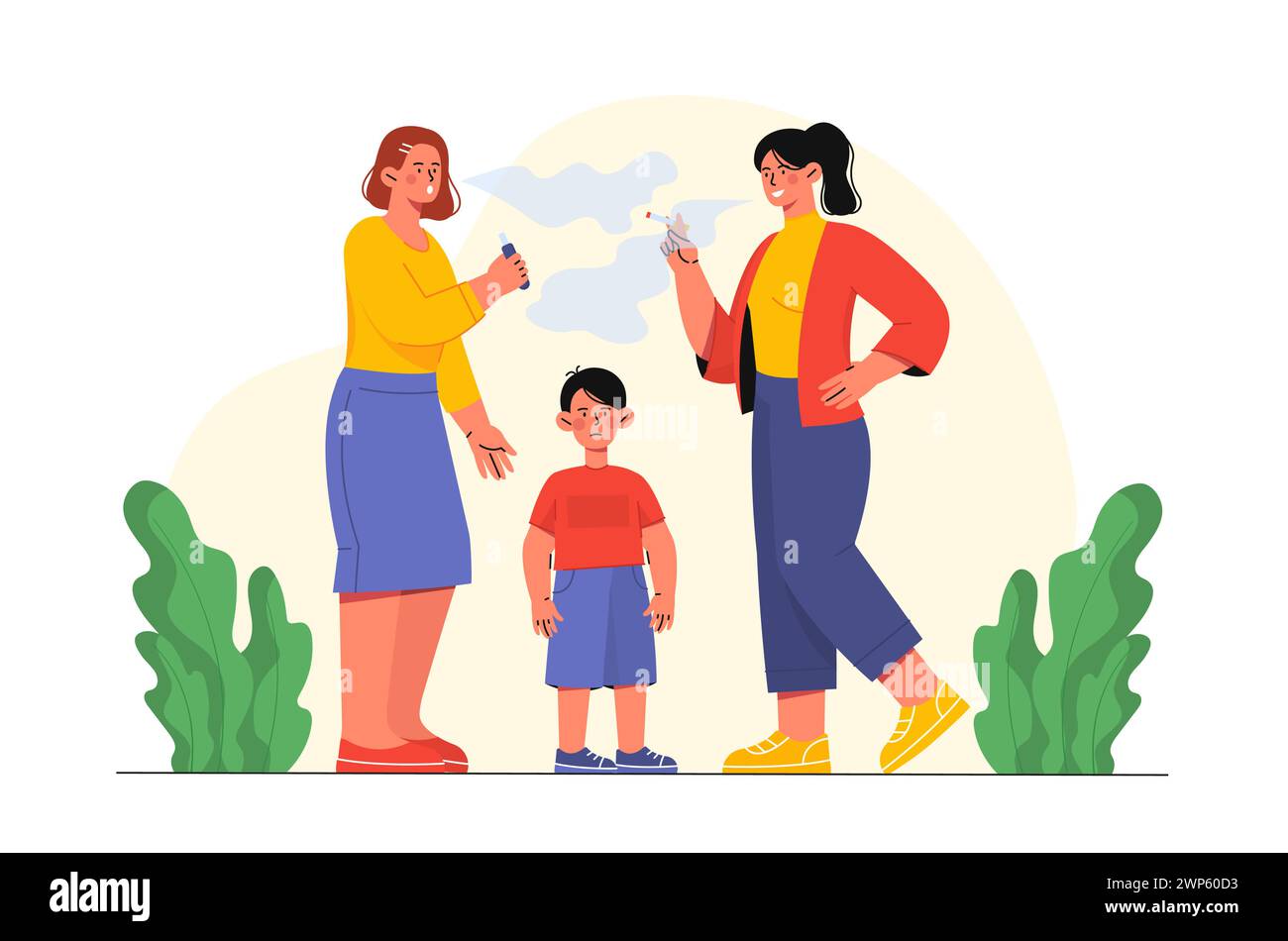 Smoking prevention vector Cut Out Stock Images & Pictures - Alamy