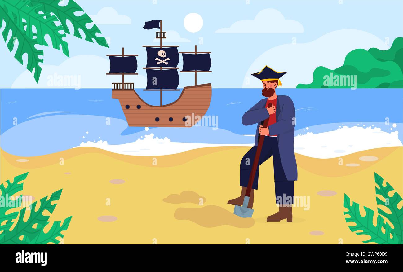 Pirate treasure chest treasures Stock Vector Images - Alamy