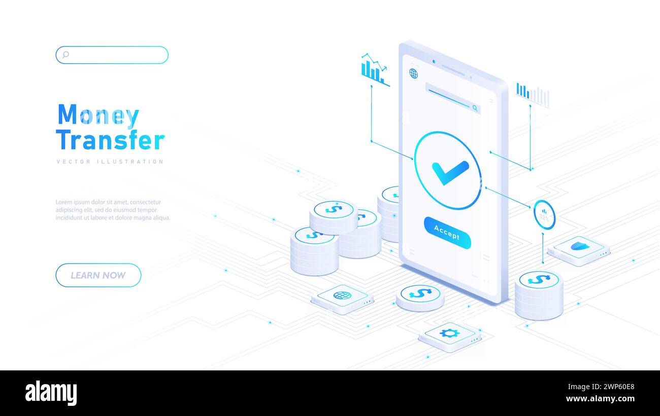 Money transfer white poster vector Stock Vector Image & Art - Alamy