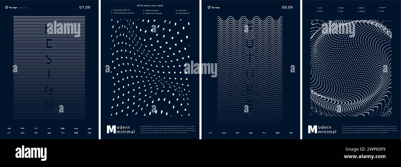 Minimalistic modern poster set vector Stock Vector Image & Art - Alamy