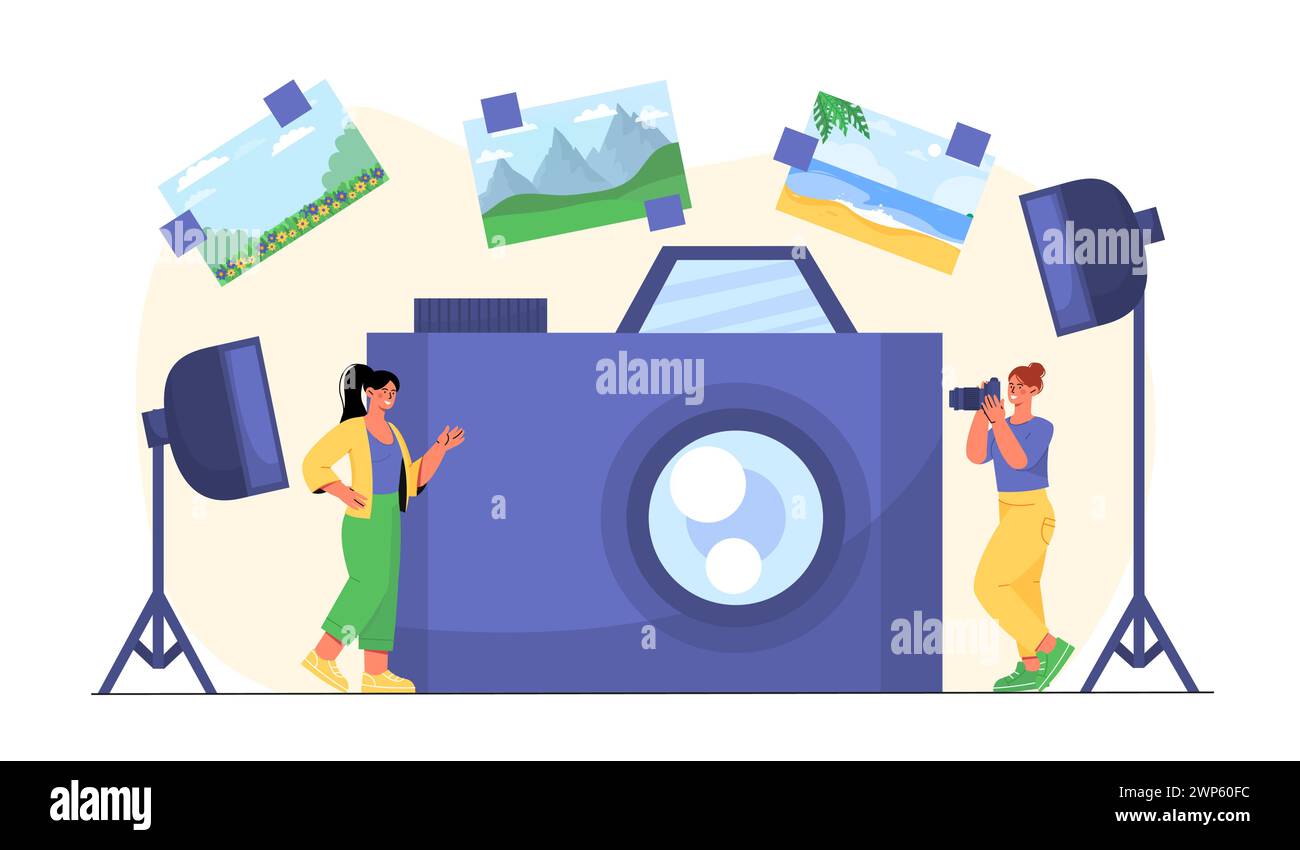 Photographers with cameras vector Stock Vector Image & Art - Alamy