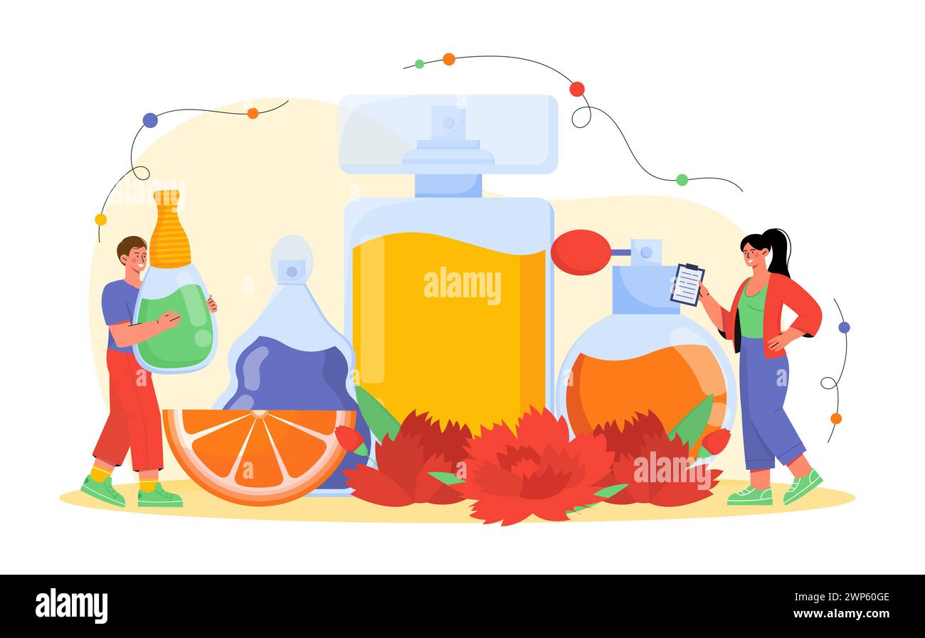 People with perfume vector Stock Vector Image & Art - Alamy