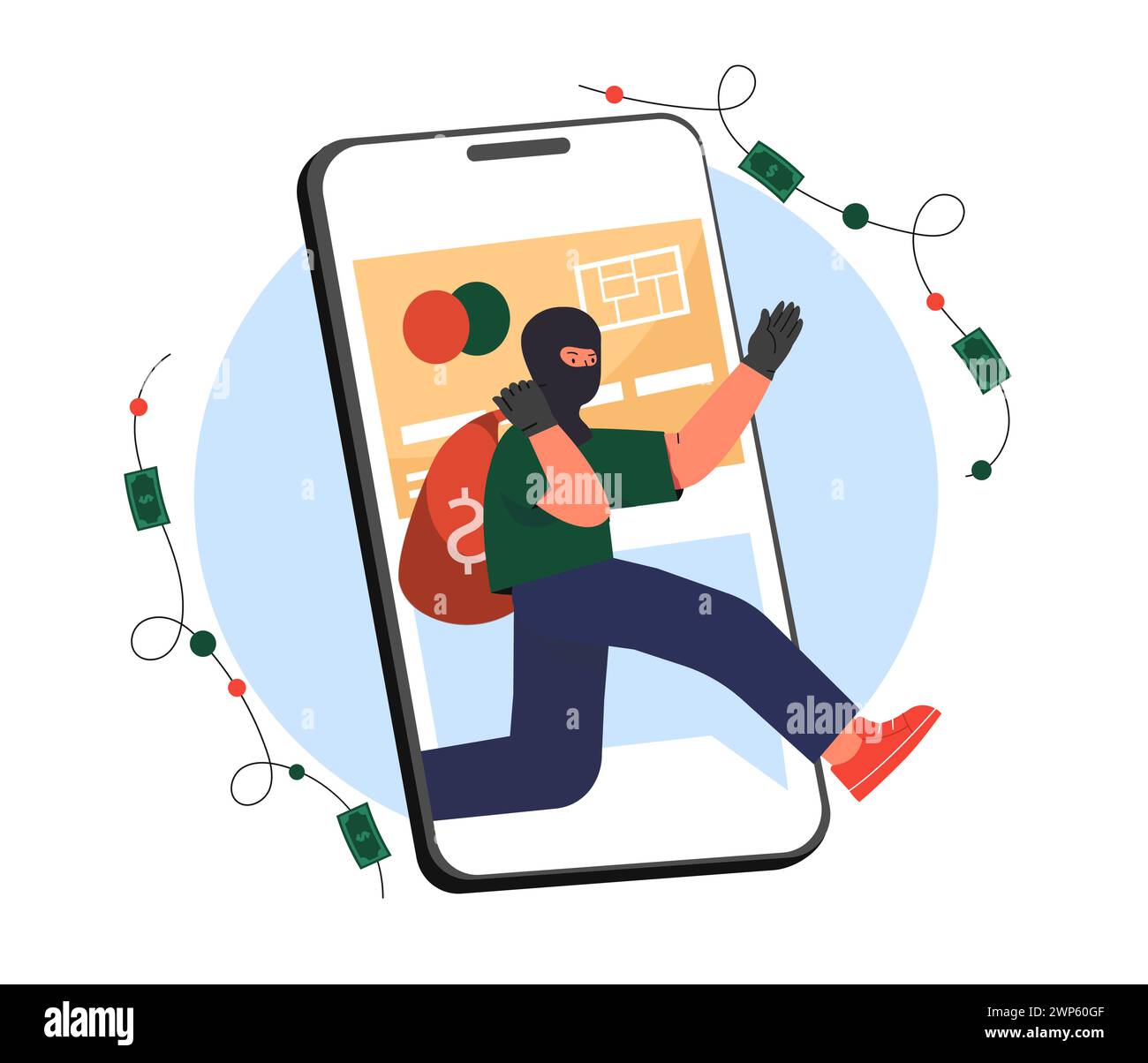 Online scammer illustration Stock Vector Images - Alamy