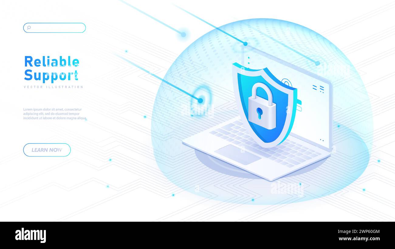 Reliable support white poster vector Stock Vector Image & Art - Alamy