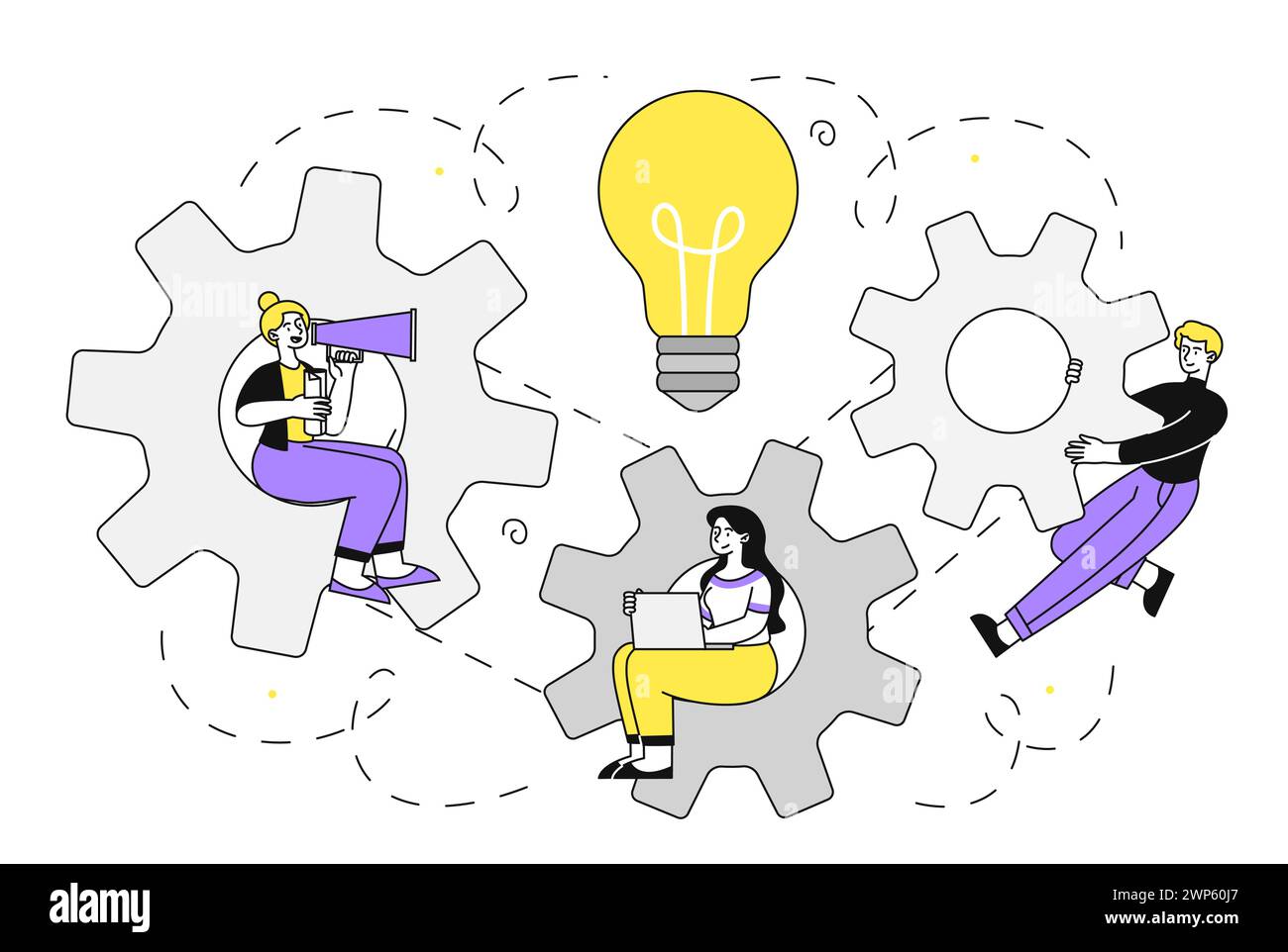 Team building vector simple concept Stock Vector Image & Art - Alamy