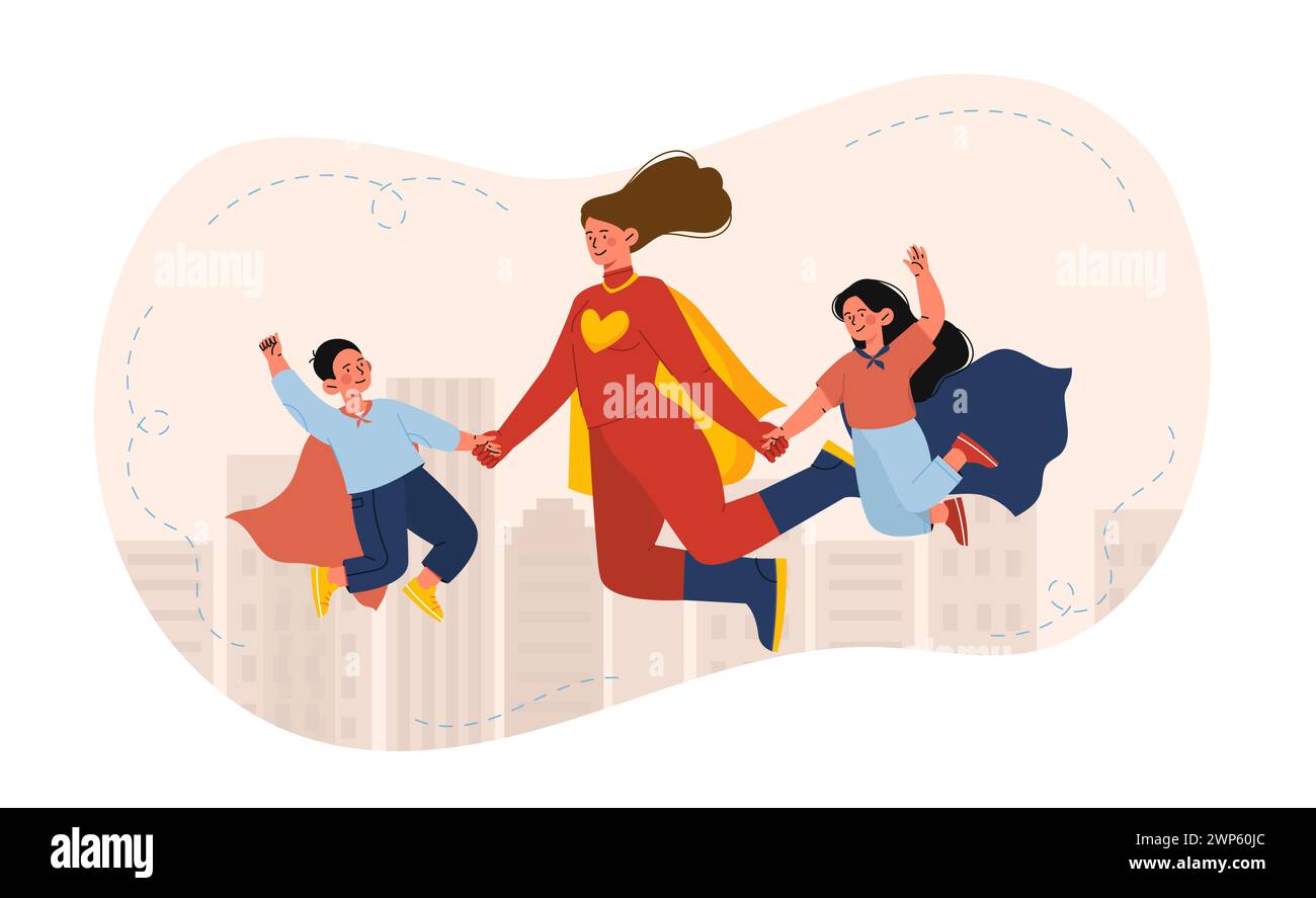Cartoon supermom hi-res stock photography and images - Alamy