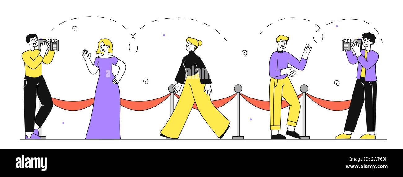 People at red carpet vector simple Stock Vector Image & Art - Alamy