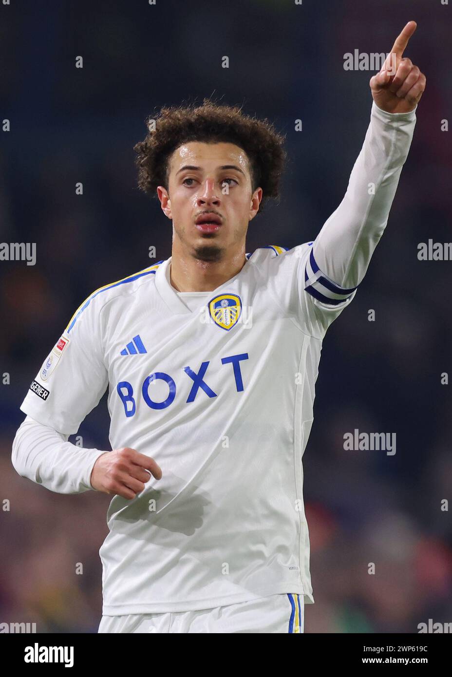 Leeds, UK. 5th Mar, 2024. Ethan Ampadu of Leeds United during the Sky ...