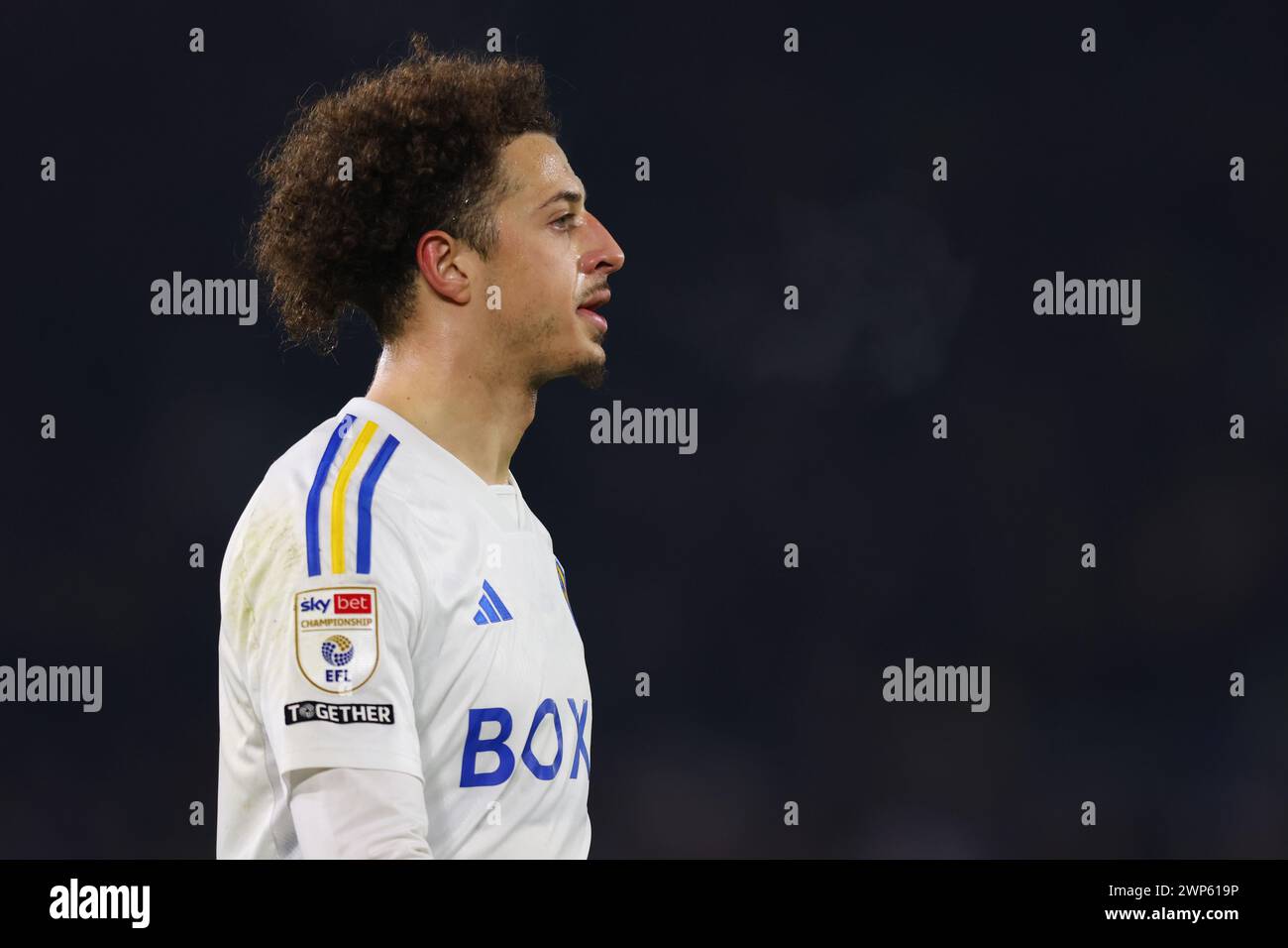 Leeds, UK. 5th Mar, 2024. Ethan Ampadu of Leeds United during the Sky ...