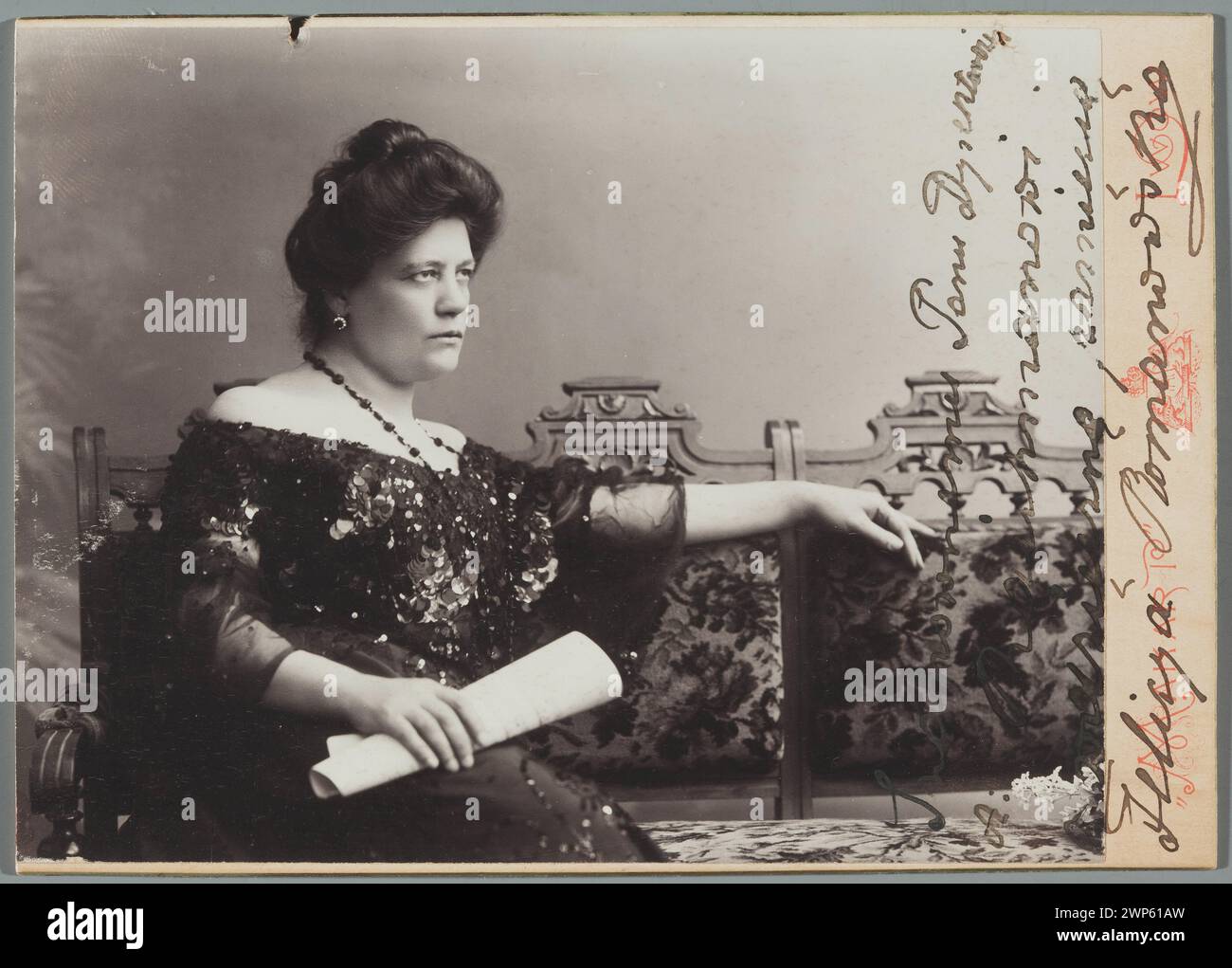 Portrait photograph of Felicja Romanowska, created circa 1905 ...