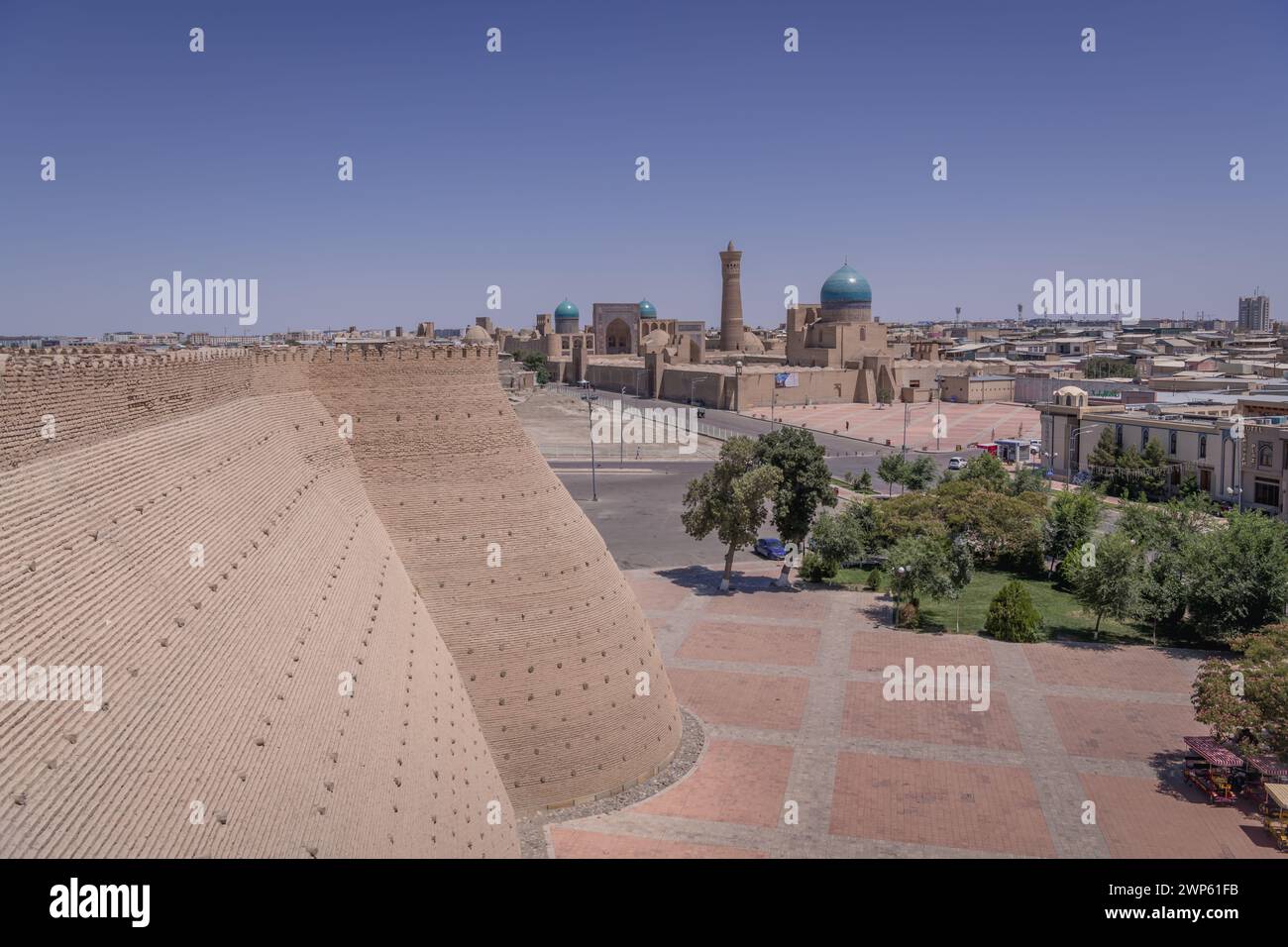 The Ark of Bukhara inside walls. The Ark Citadel is an ancient massive ...