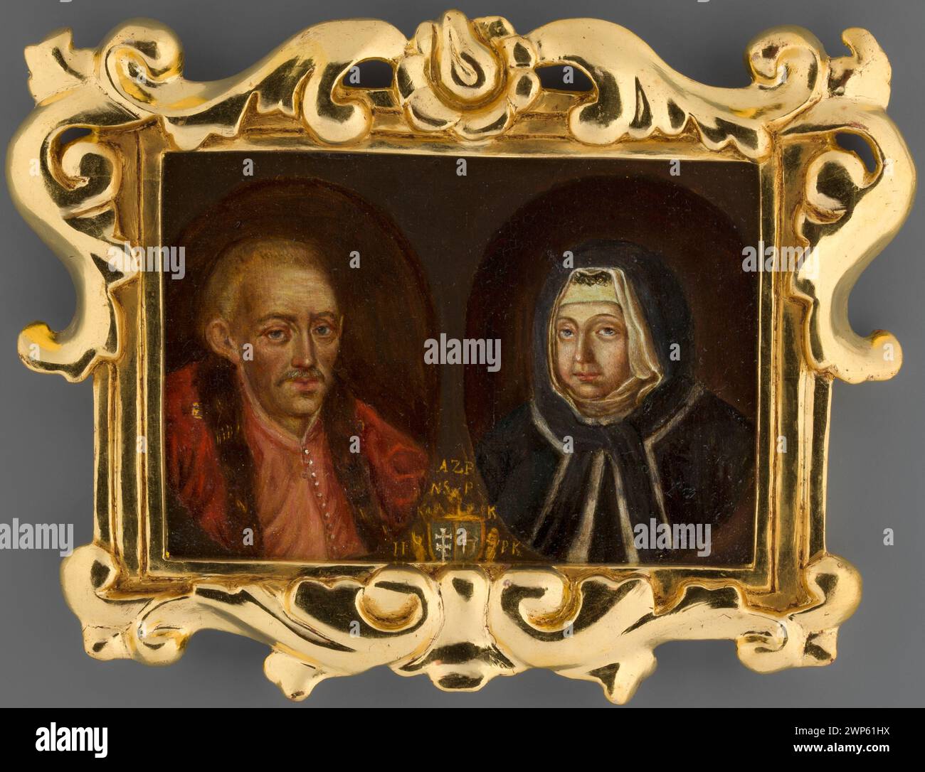 Double miniature portrait (c.1700-1800) of Andrzej Potocki, Crown Field ...