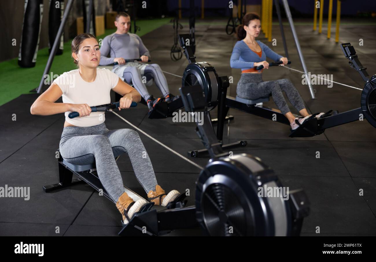 Cable row exercise hi-res stock photography and images - Alamy