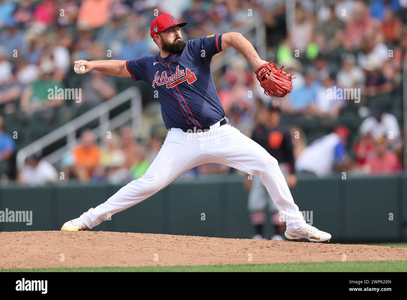 North Port FL USA; Atlanta Braves pitcher Jackson Stephens (57 ...