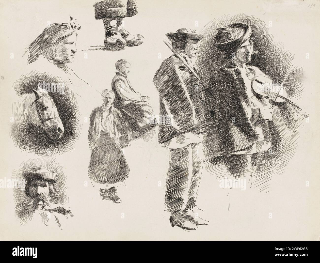 Studies of Hucu Witkiewicz, Stanis AW (1851-1915); around 1900 (1890-00 ...