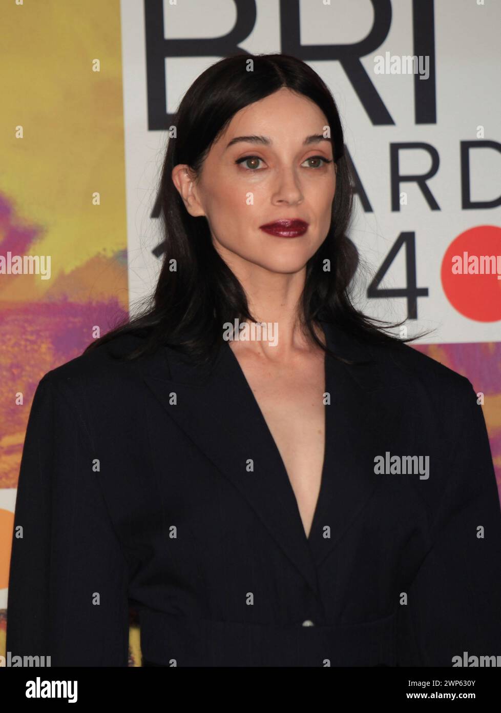 London, UK. St. Vincent (real name Anne Erin Clark) at the BRIT Awards 2024. The O2 Arena. 2nd ...