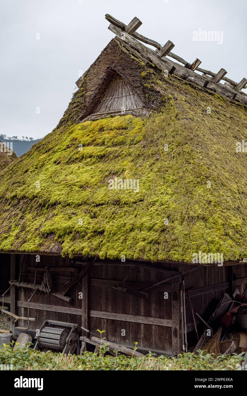 Traditional thatched roof houses of Miyama village in Kyoto Prefecture ...