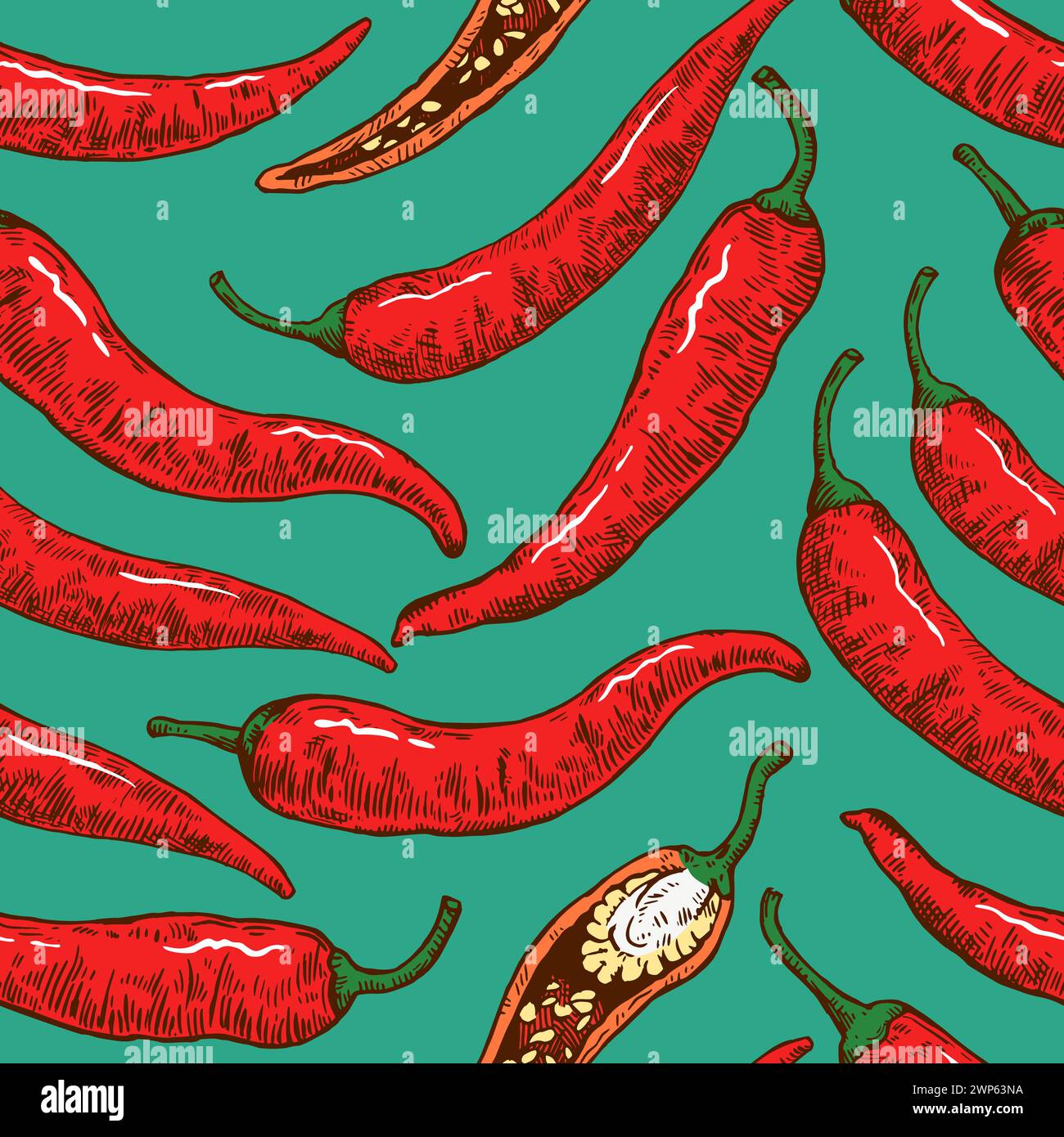 Chilli pod Stock Vector Images - Alamy