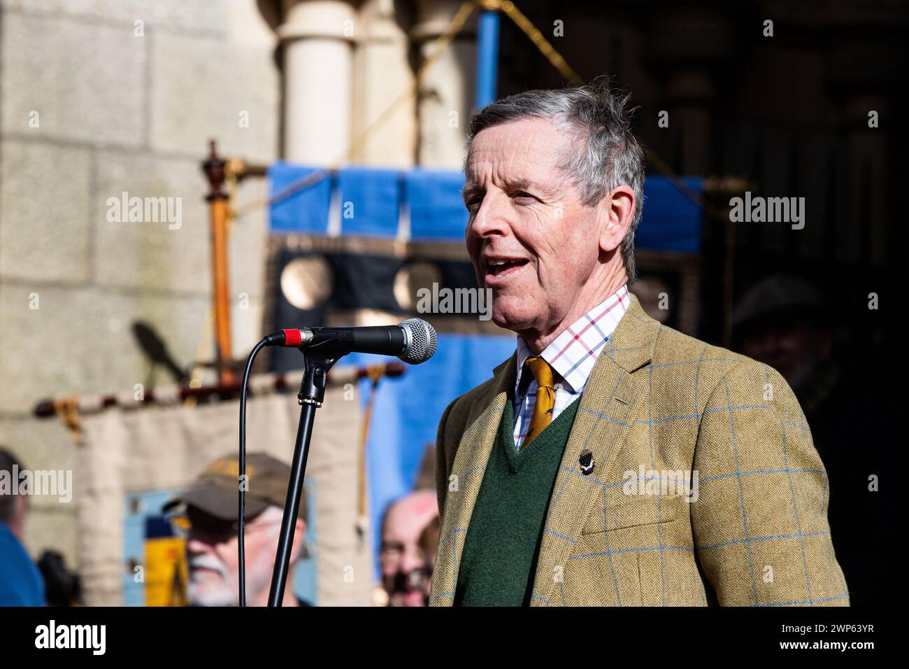 Truro, UK. 5th March 2024. Lord Lieutenant of Cornwall Sir Edward ...