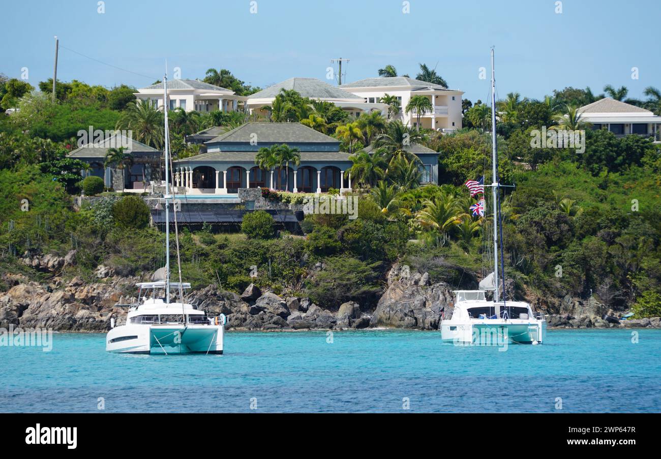 St Thomas, U.S Virgin Islands - February 21, 2024 - The view of the ...