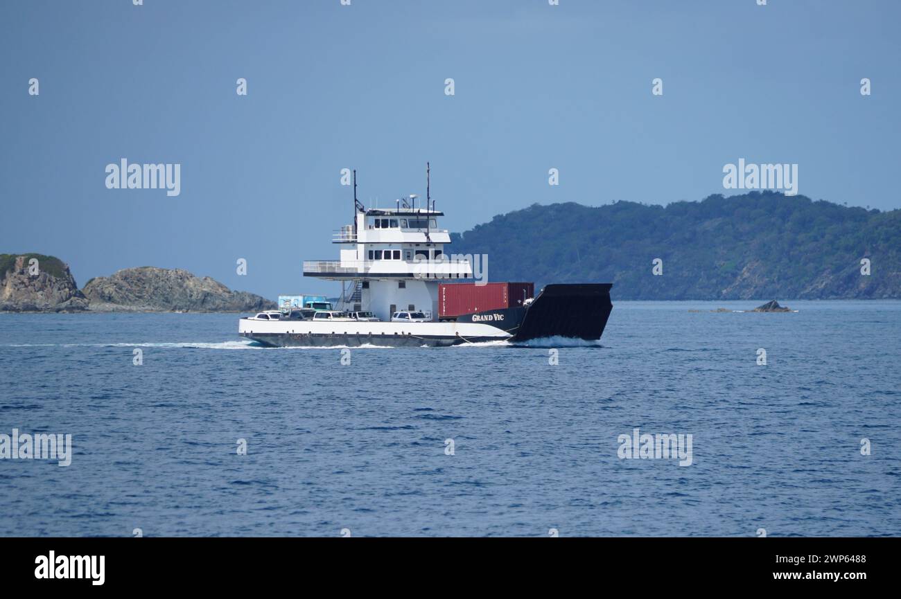 St Thomas, U.S Virgin Islands - February 21, 2024 - The Grand Vic ship ...