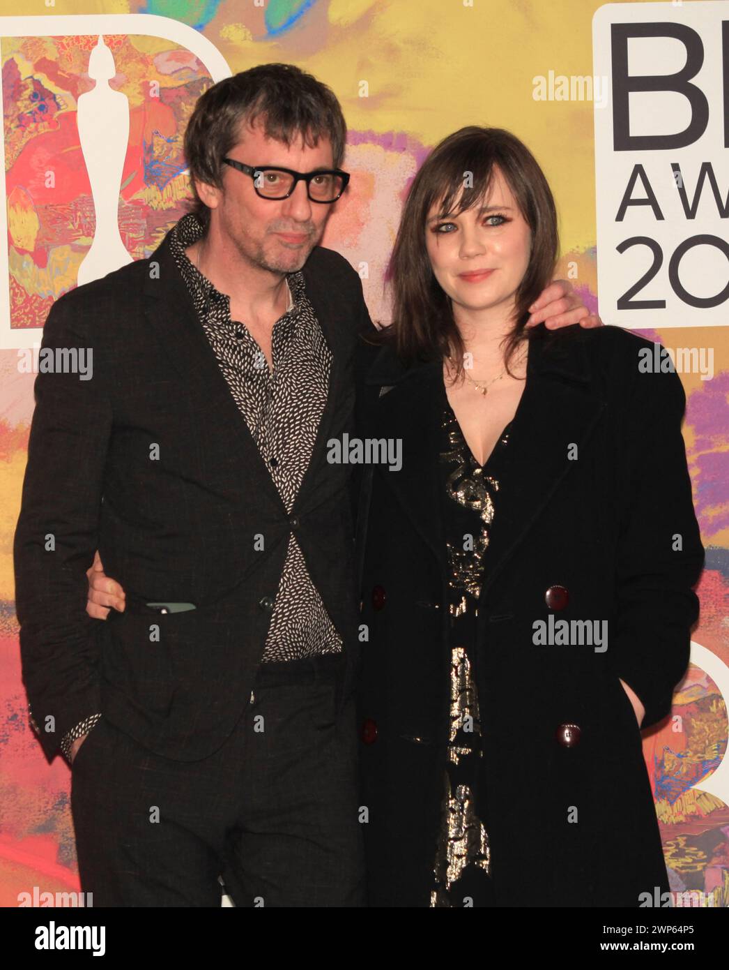 London, UK. Graham Coxon and Rose Elinor Dougall at the BRIT Awards ...