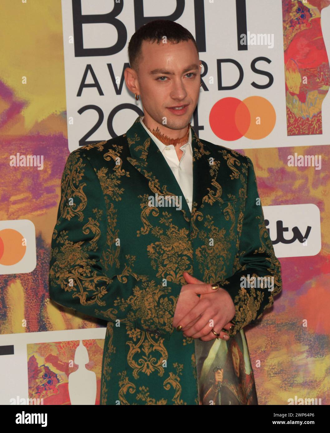 London, UK. Olly Alexander at the BRIT Awards 2024. The O2 Arena. 2nd ...