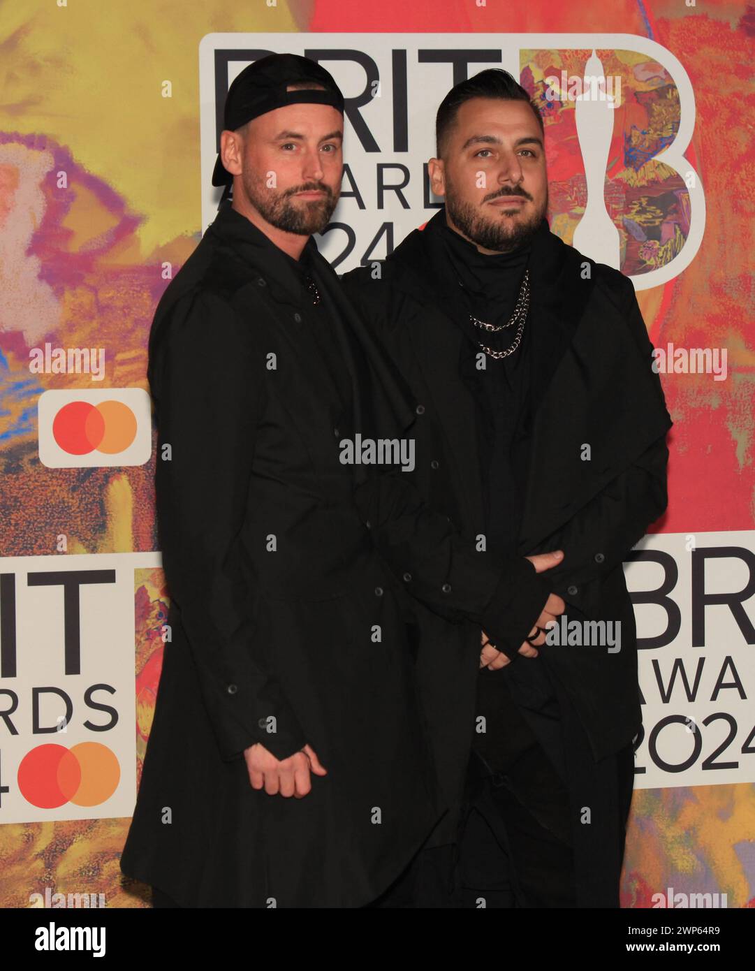 London, UK. Switch Disco: Dan Creasy and Nikos Kalogerias at the BRIT ...