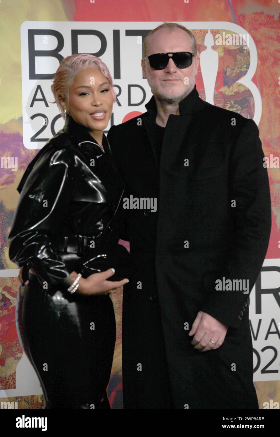 London, UK. Eve (Eve Jihan Cooper) and Maximillion Cooper at the BRIT ...