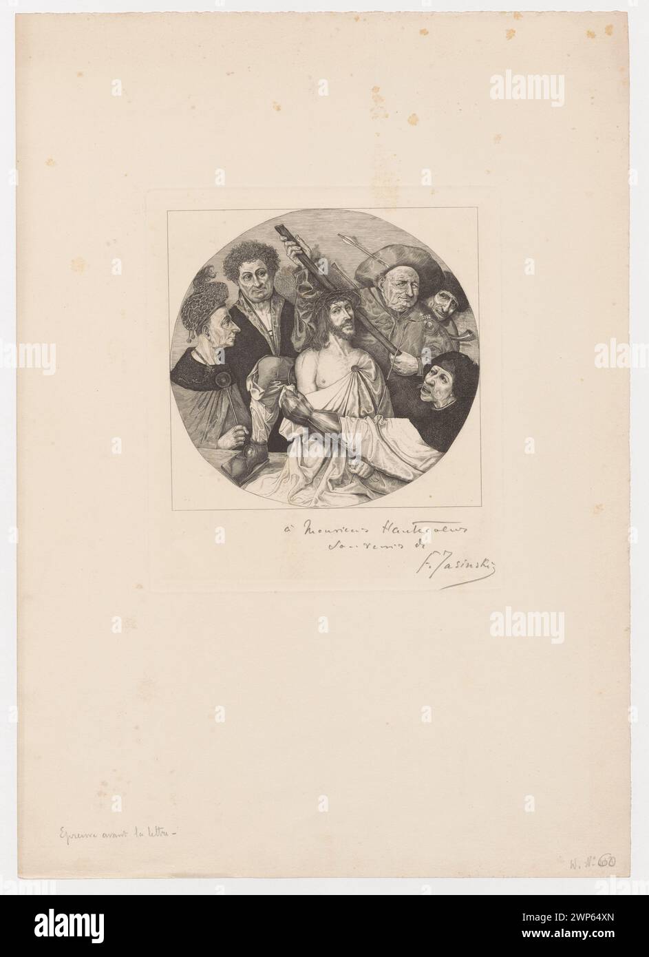 1895 Ecce Homo print by Feliks Stanisław Jasiński after Bosch ...